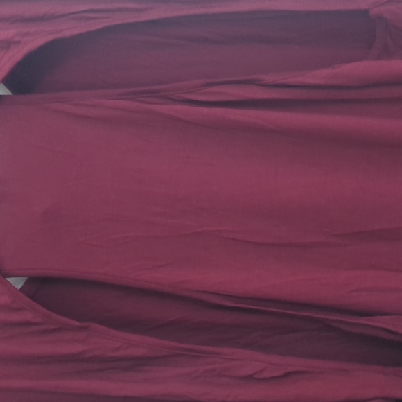 Studio Y | Tops | Wine Colored Knit Shirt Burgundy Color | Poshmark